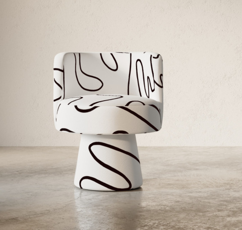 FOTEL OBROTOWY BLACK LINE NO.2 - Happy Barok - MonkeyMachine.pl